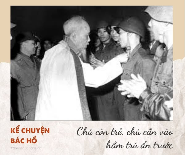 Chú còn trẻ, chú cần vào hầm trú ẩn trước